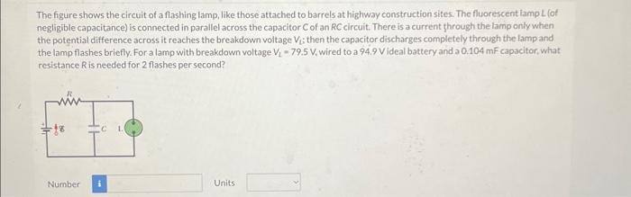 Solved The figure shows the circuit of a flashing lamp, like | Chegg.com
