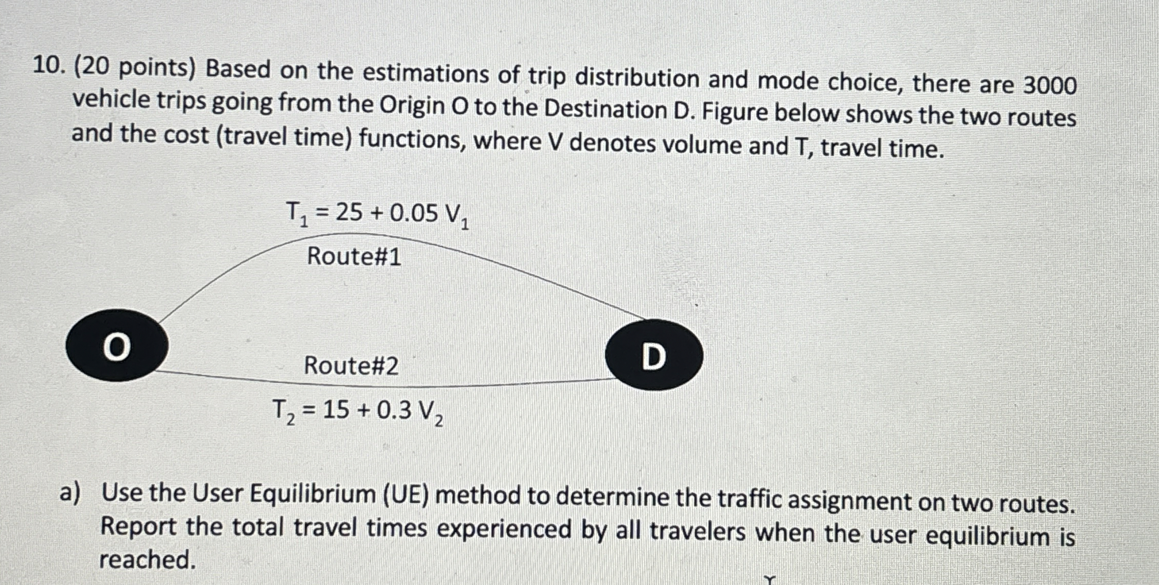 Solved (20 ﻿points) ﻿Based on the estimations of trip | Chegg.com