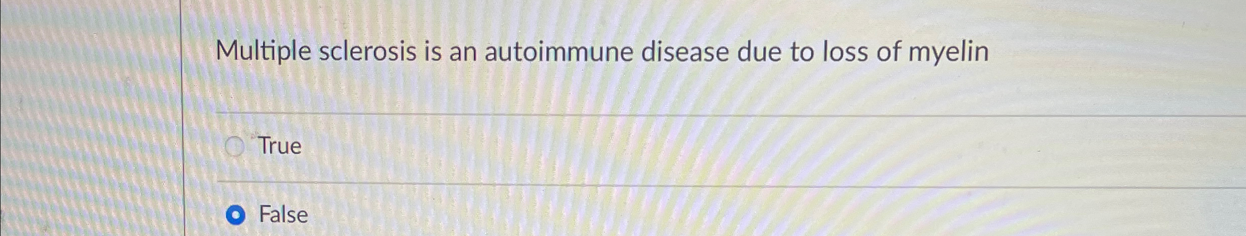 Solved Multiple sclerosis is an autoimmune disease due to | Chegg.com