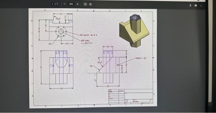 Solved Inventor Classwork: If possible, please draw in | Chegg.com
