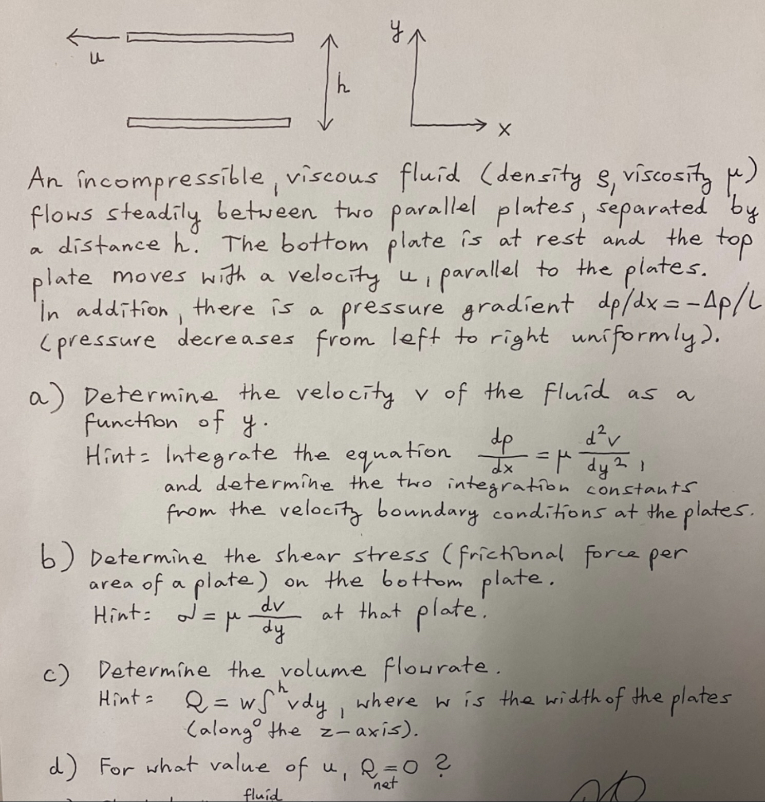 Solved Can you solve for a, ﻿b, ﻿c, ﻿and dAn incompressible, | Chegg.com