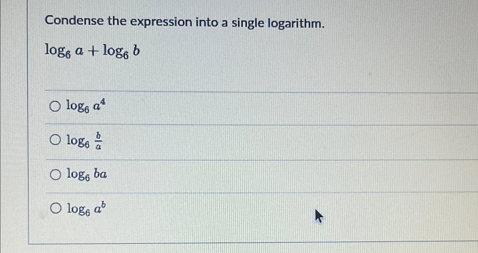 Solved Condense the expression into a single | Chegg.com