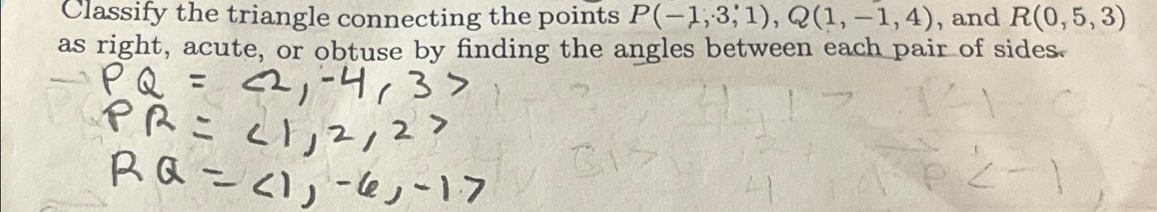 Solved How to solve...Classify the triangle connecting the | Chegg.com