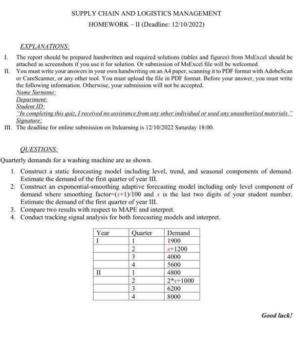 Solved EXPLANATIONS: I. The report should be prepared | Chegg.com