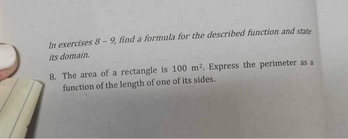Solved In exercises 8-9, find a formula for the described | Chegg.com
