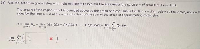 Solved (a) Use the definition given below with right | Chegg.com