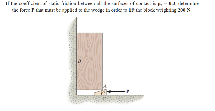 Solved If the coefficient of static friction between all the | Chegg.com