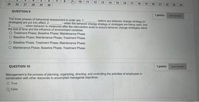 Solved The three phases of behavioral assessment in order | Chegg.com
