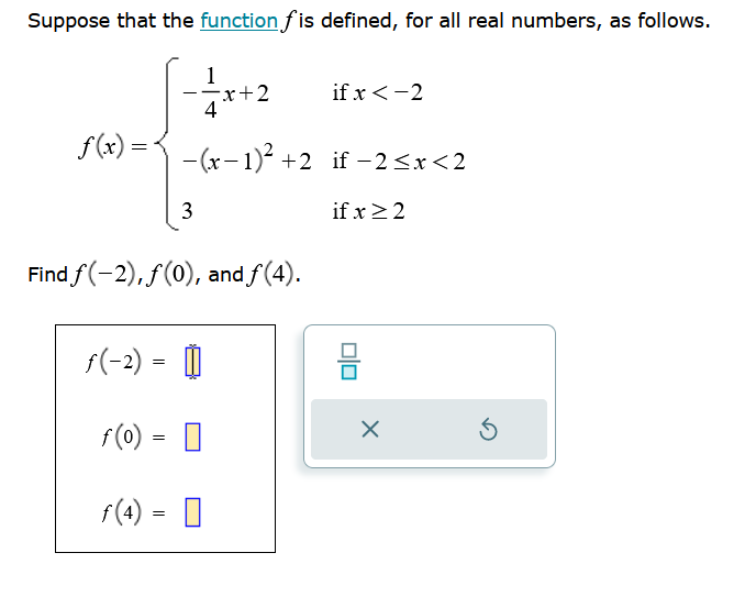 Solved Suppose that the function f ﻿is defined, for all real | Chegg.com