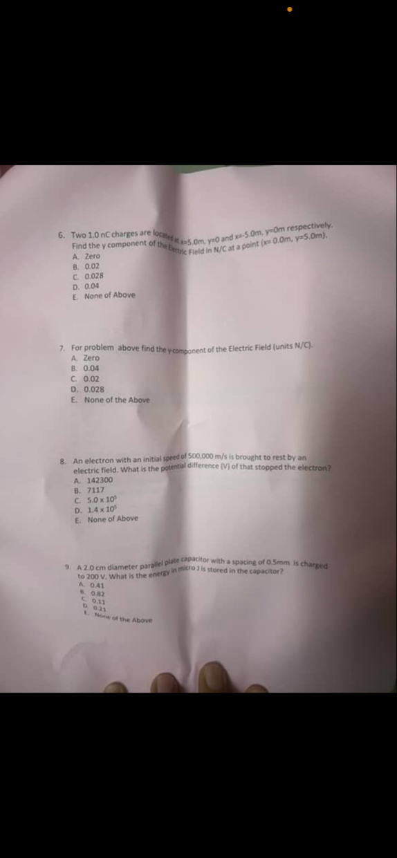 Solved Two 1.0 ﻿nC charges are locate x,y=5.0m,y=0 ﻿and | Chegg.com