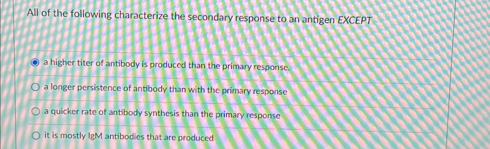 Solved All of the following characterize the secondary | Chegg.com