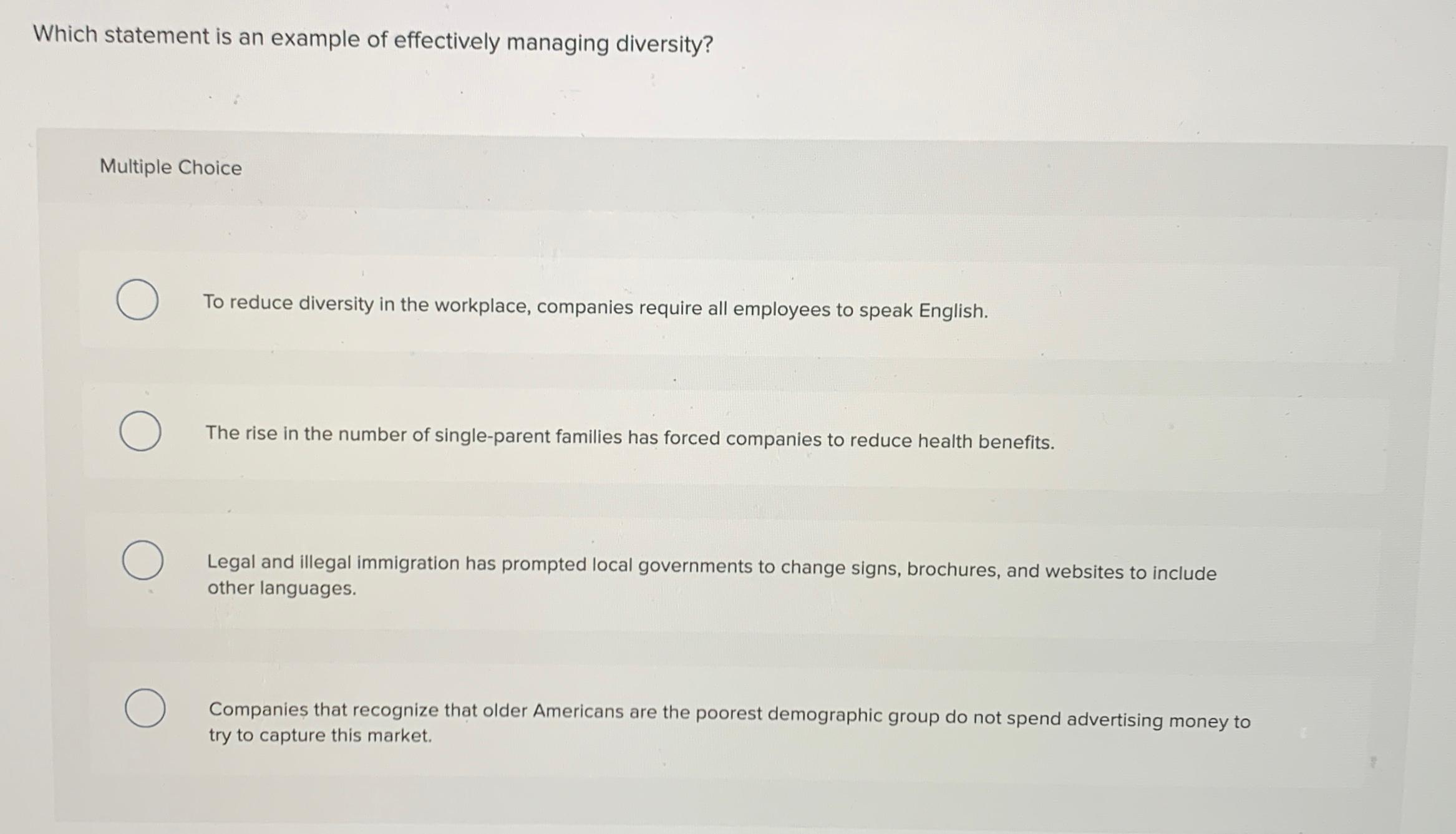 Solved Which statement is an example of effectively managing | Chegg.com
