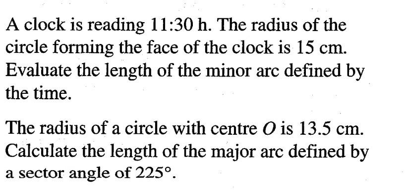 Solved A clock is reading 11:30 h. The radius of the circle | Chegg.com