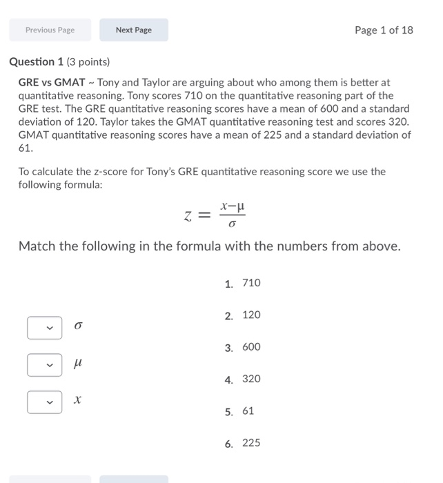 Solved Previous Page Next Page Page 1 of 18 Question 1 (3 | Chegg.com