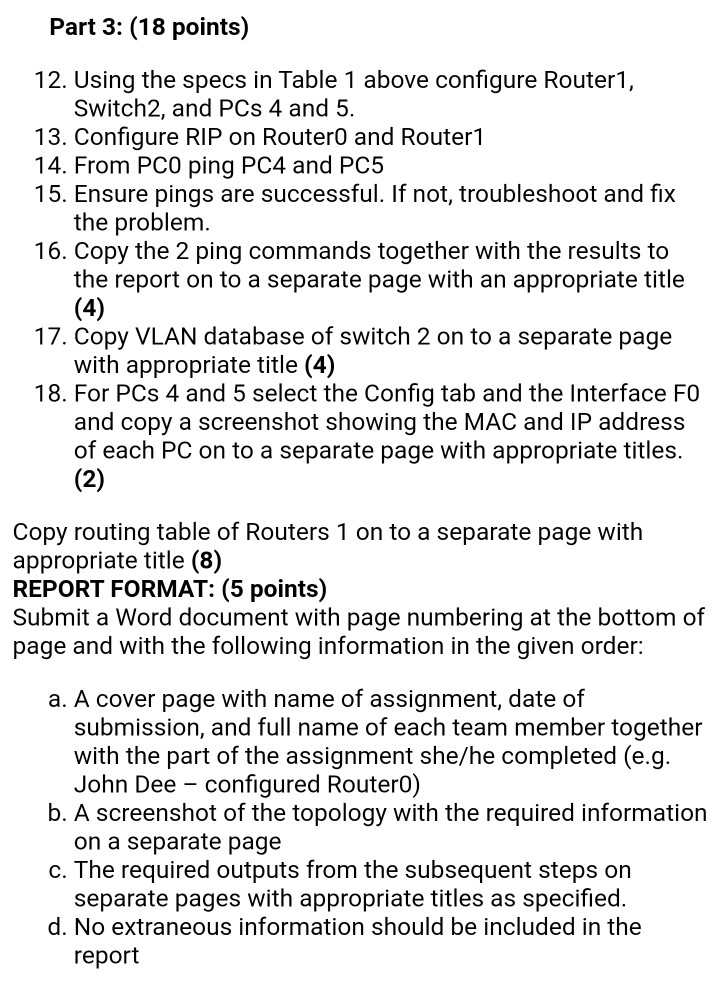 Solved Create and configure a network using the Packet | Chegg.com