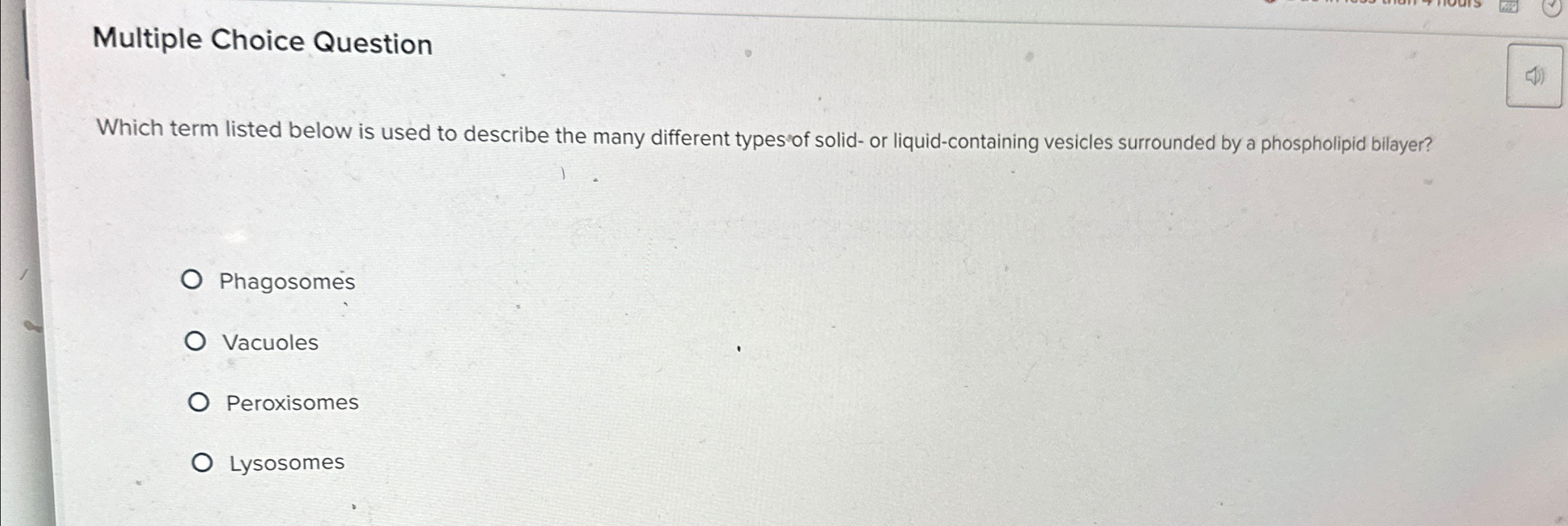 Solved Multiple Choice QuestionWhich term listed below is | Chegg.com