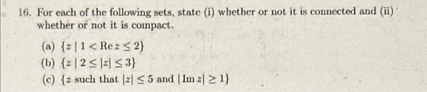 Solved For each of the following sets, state (i) ﻿whether or | Chegg.com