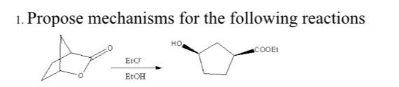 Solved Propose mechanisms for the following reactions | Chegg.com