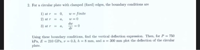In classical plate theory, for a circular plate with | Chegg.com