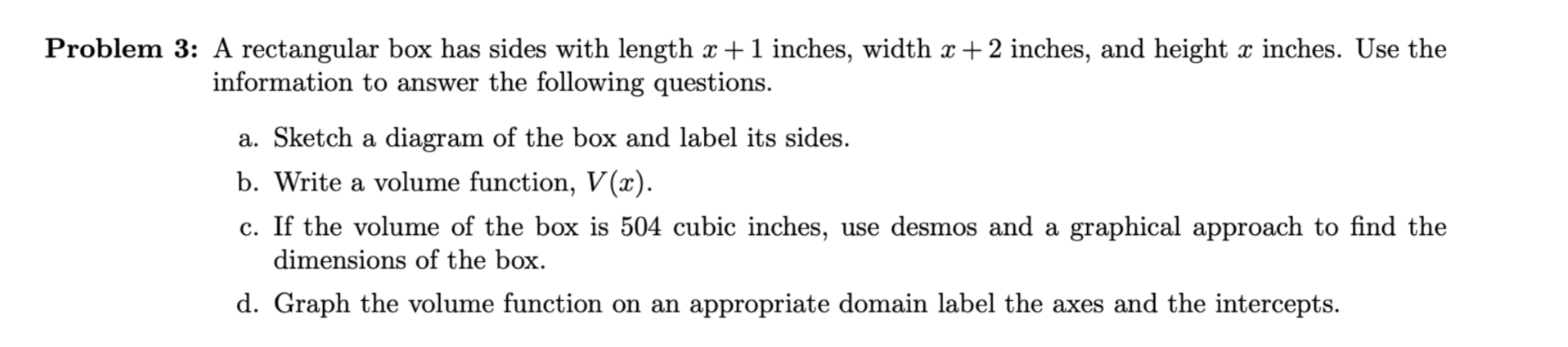 Problem 3: A rectangular box has sides with length \( | Chegg.com