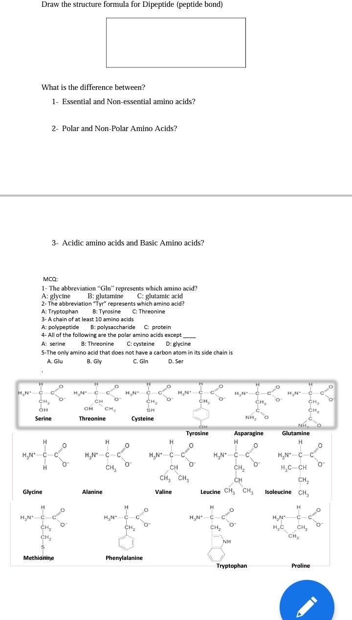 Solved Draw the structure formula for Dipeptide (peptide | Chegg.com