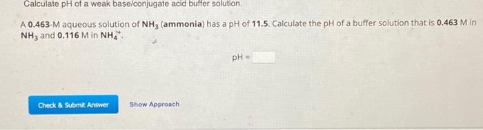 Solved A 0.463−M aqueous solution of NH3 (ammonia) has a pH | Chegg.com