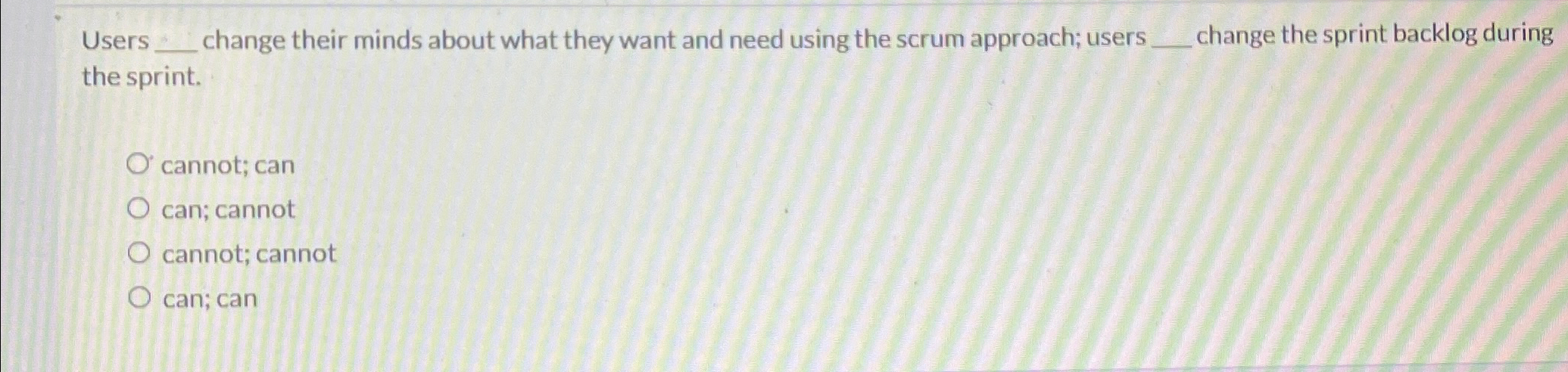 Solved Users q, ﻿change their minds about what they want and | Chegg.com