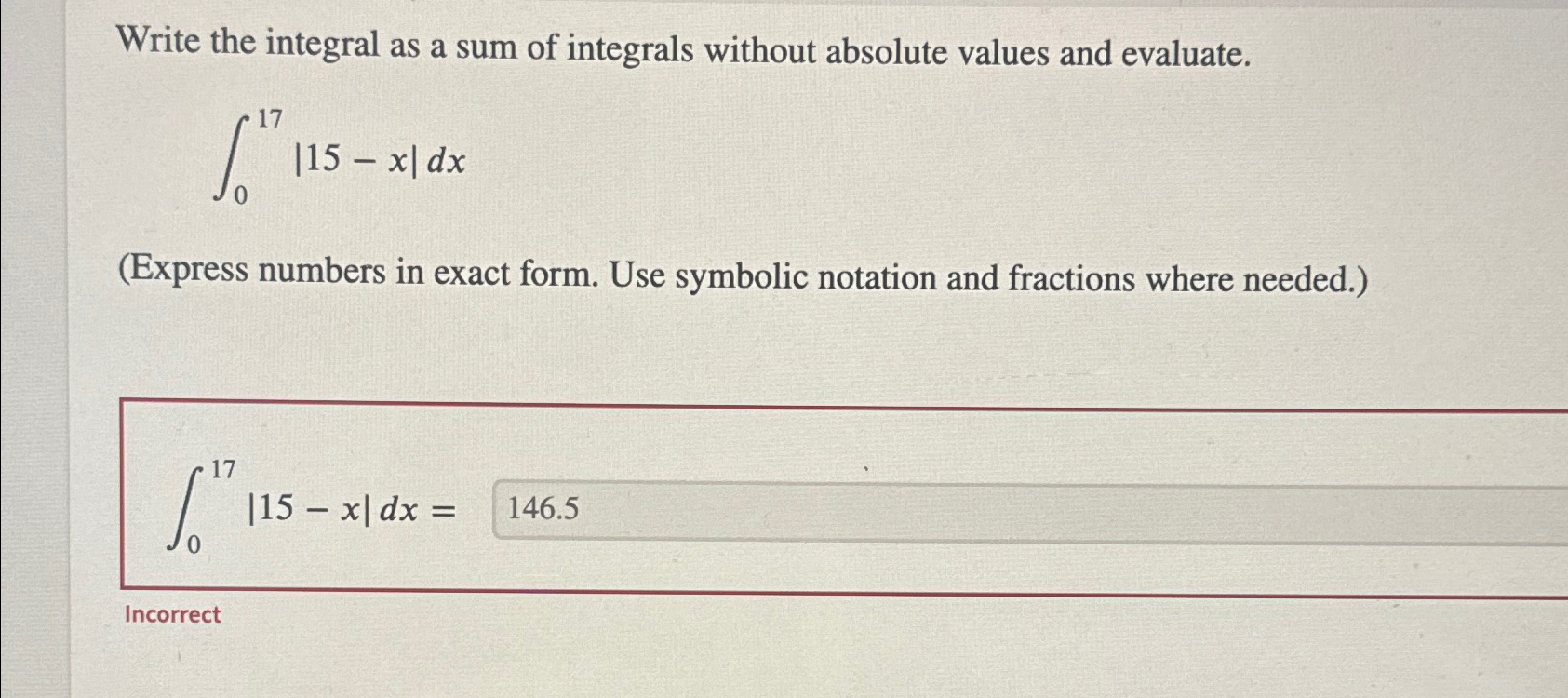 Solved Write the integral as a sum of integrals without | Chegg.com