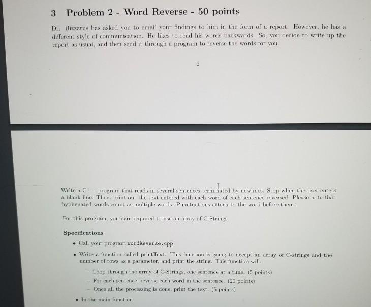 Solved 5 Generic Guidelines 1. Include the header comment | Chegg.com