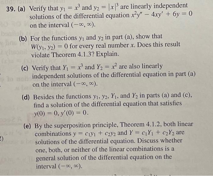 Solved See prob 39, book solution and referenced Theorems. | Chegg.com