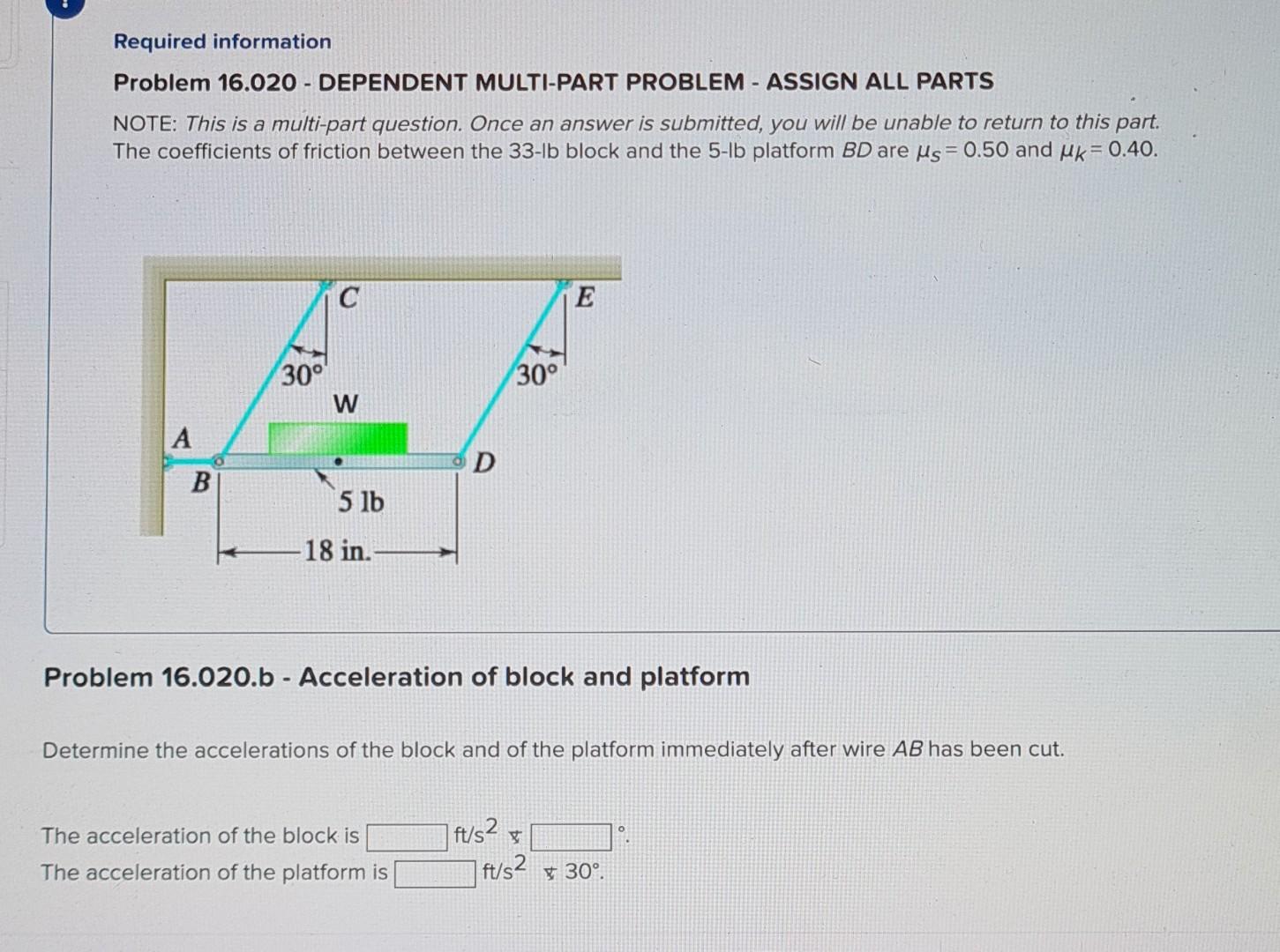 Solved Required information Problem 16.020 - DEPENDENT | Chegg.com