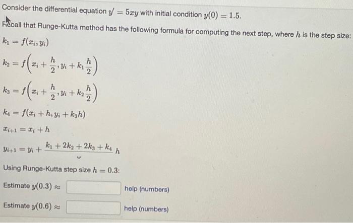 Solved Consider the differential equation y = 5xy with | Chegg.com