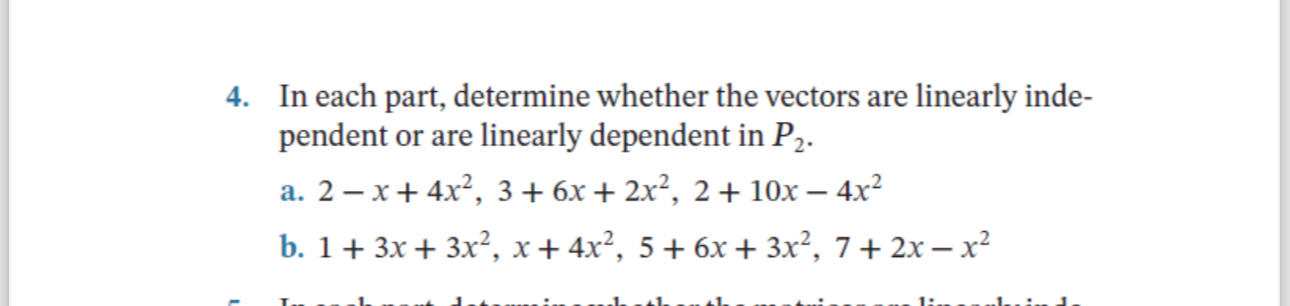 Solved In each part, determine whether the vectors are | Chegg.com