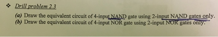 Solved * Drill problem 2.3 (a) Draw the equivalent circuit | Chegg.com