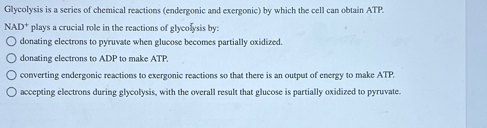Solved Glycolysis is a series of chemical reactions | Chegg.com