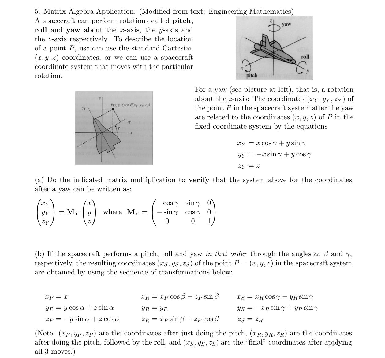 Solved Matrix Algebra Application: (Modified from text: | Chegg.com