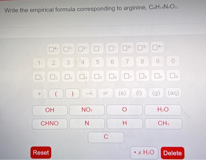 Solved Write the empirical formula corresponding to | Chegg.com