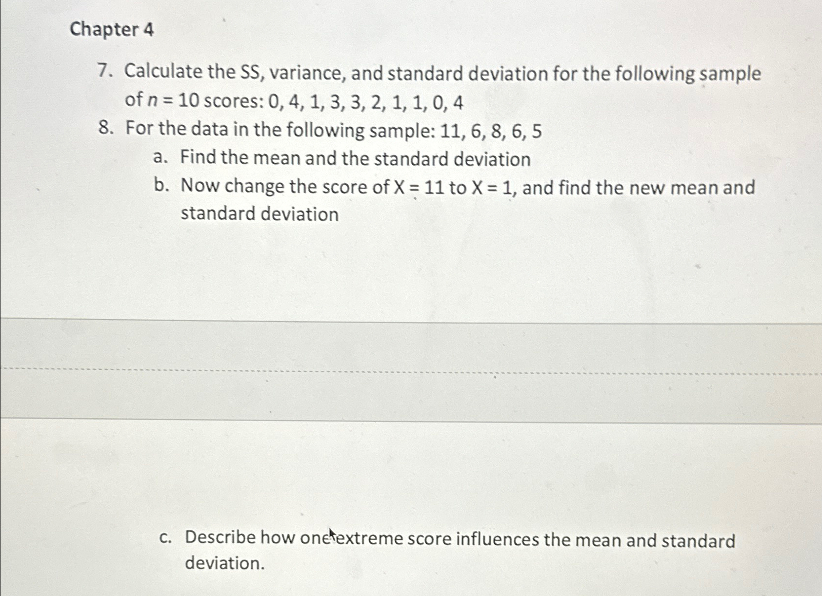 Solved Chapter 47. ﻿Calculate the SS, ﻿variance, and | Chegg.com