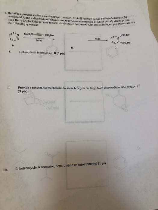 Solved Below is a process known as a cheletropic reaction. A | Chegg.com