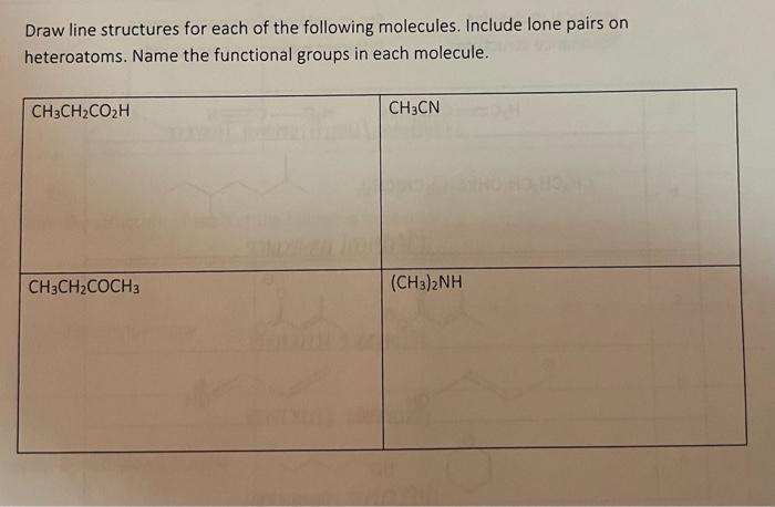 Solved Draw line structures for each of the following | Chegg.com