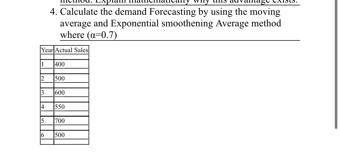 Solved Calculate the demand Forecasting by using the moving | Chegg.com