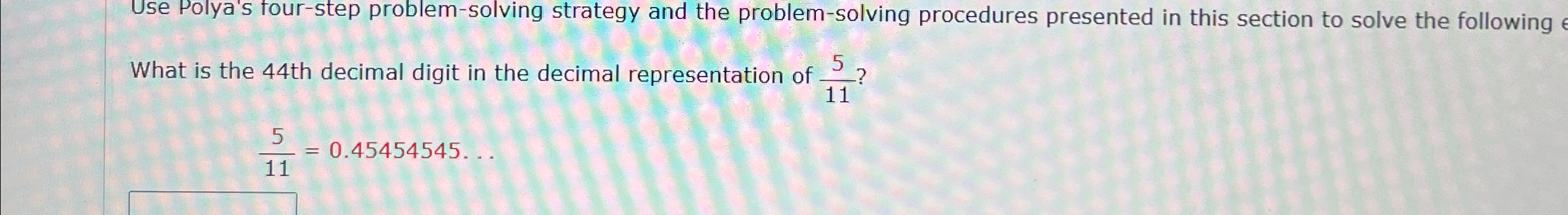 Solved Use Polya's four-step problem-solving strategy and | Chegg.com