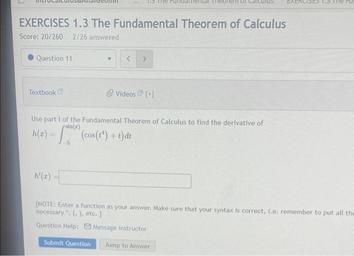 Solved EXERCISES 1.3 The Fundamental Theorem of Calculus | Chegg.com