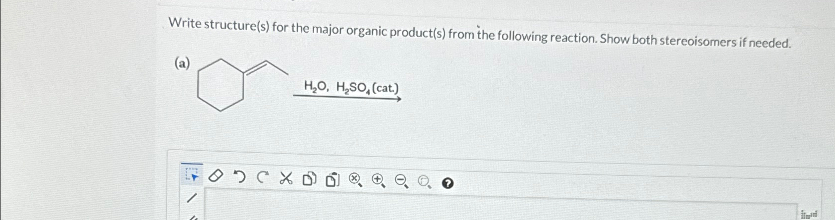 Solved Write structure(s) ﻿for the major organic product(s) | Chegg.com