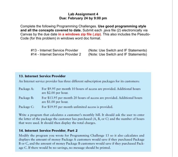 Solved Lab Assignment 4 Due: February 24 by 9:00 pm Complete | Chegg.com