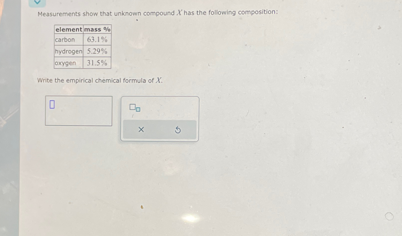 Solved Measurements show that unknown compound x ﻿has the | Chegg.com