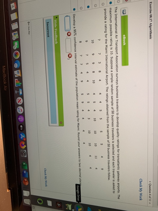 Solved Exercise 08.17 Algorithmic Question 4 of 11 Check My | Chegg.com