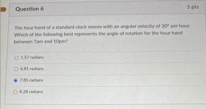 Solved The hour hand of a standard clock moves with an | Chegg.com