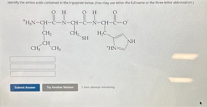Solved 1 item aftempt remaining | Chegg.com