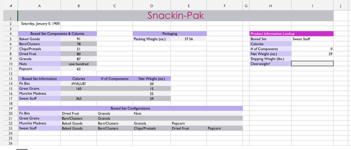 Perform a Goal Seek Analysis to find a packing weight | Chegg.com